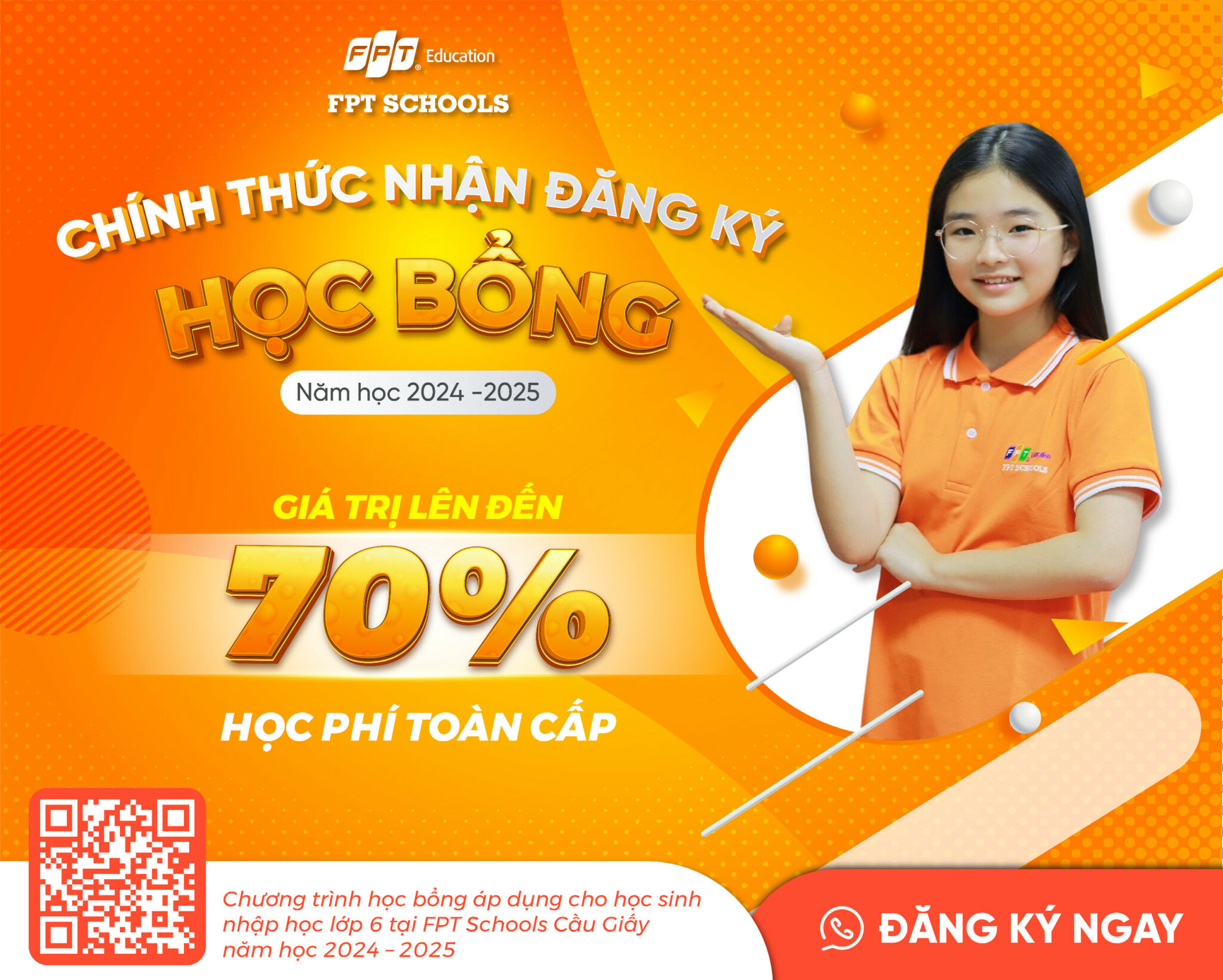 Cấu trúc đề thi học bổng năm học 2024 - 2025 – Trường Tiểu học & THCS FPT Cầu Giấy